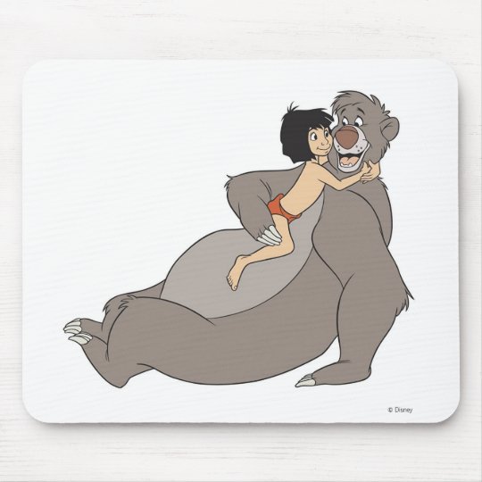 Mowgli Hugs Baloo Disney Mouse Pad | Zazzle.com
