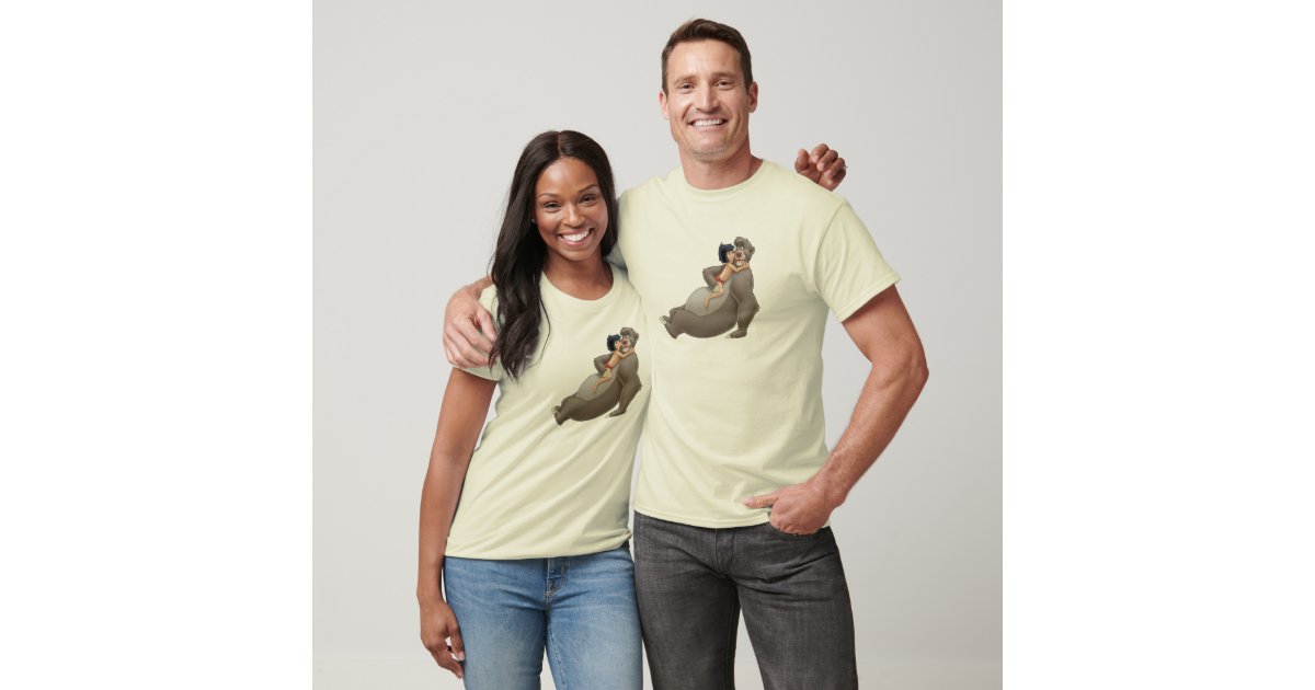 Mowgli Hugs Baloo Disney T-Shirt | Zazzle
