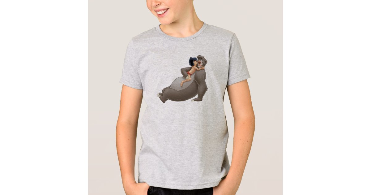 Mowgli Hugs Baloo Disney T-Shirt | Zazzle