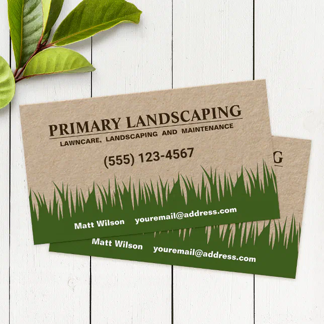 Mowing Grass Lawn Care Business Card | Zazzle