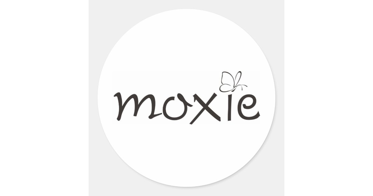 Moxie butterfly classic round sticker | Zazzle