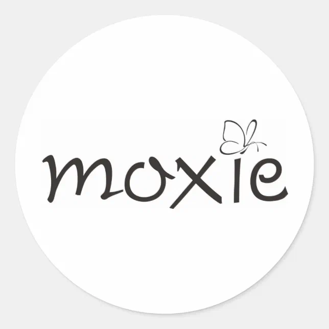 Moxie butterfly classic round sticker | Zazzle