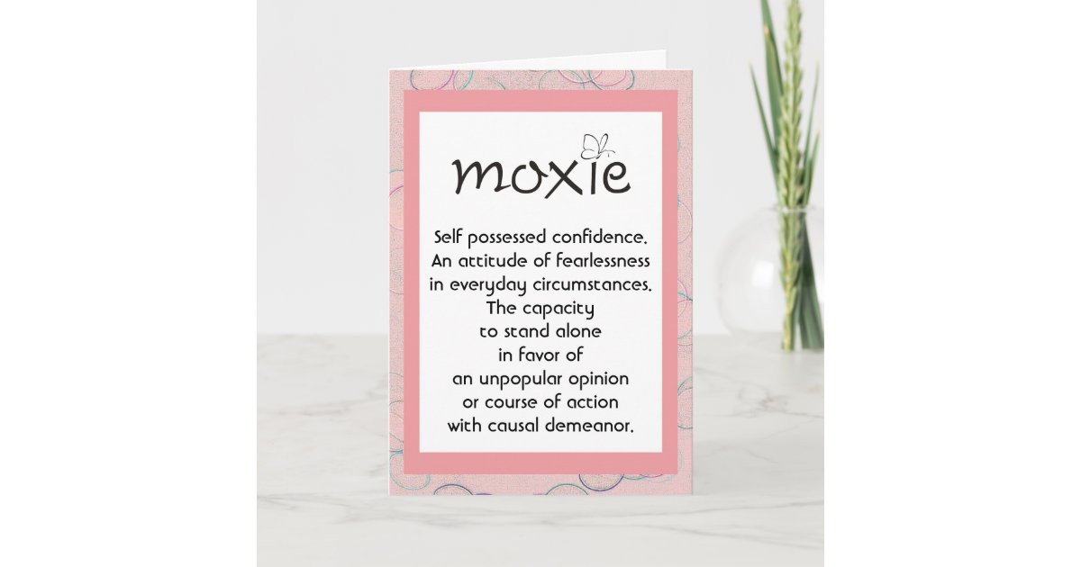 Moxie Definition card | Zazzle.com