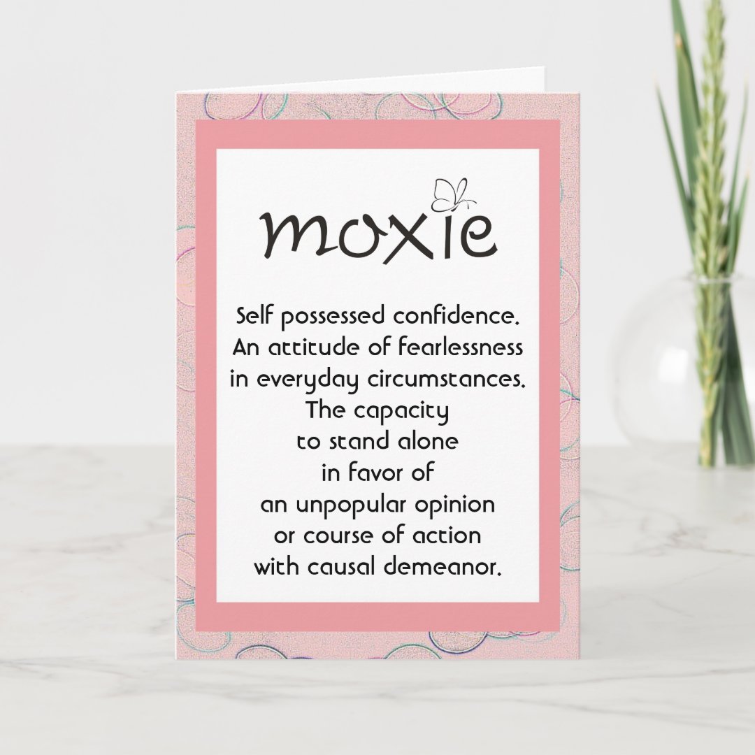 Moxie Definition card | Zazzle
