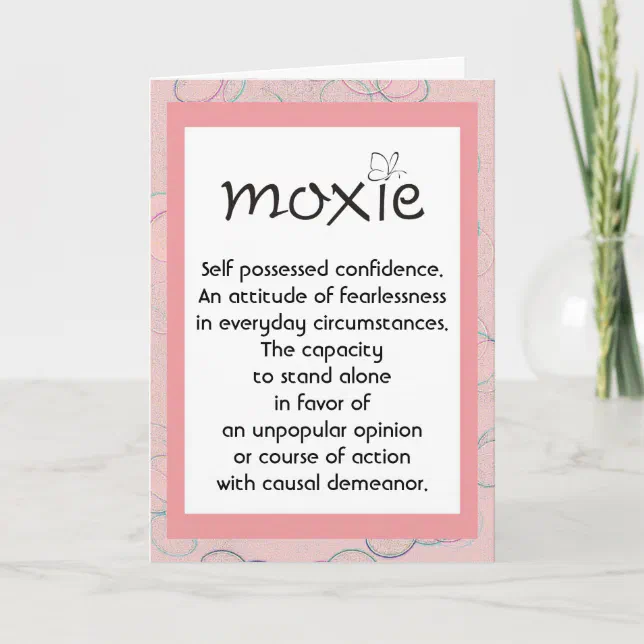 Moxie Definition card | Zazzle
