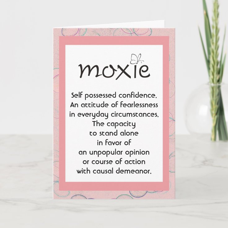 Moxie Definition card | Zazzle