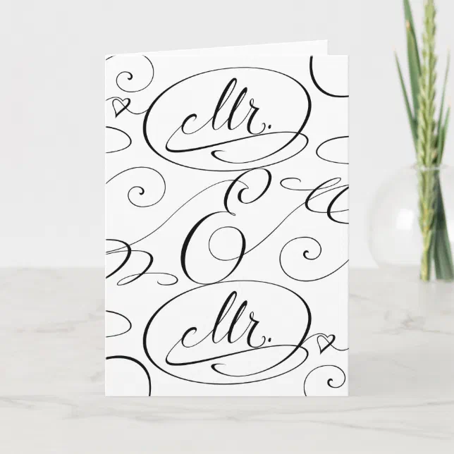 Mr and Mr Gay Couple Wedding Congratulations Card | Zazzle