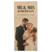 Mr and Mrs Bold Typography Wedding Photos Wood Flash Drive | Zazzle