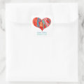 Mr and Mrs Colorful Red Heart Shape Wedding Square Sticker | Zazzle