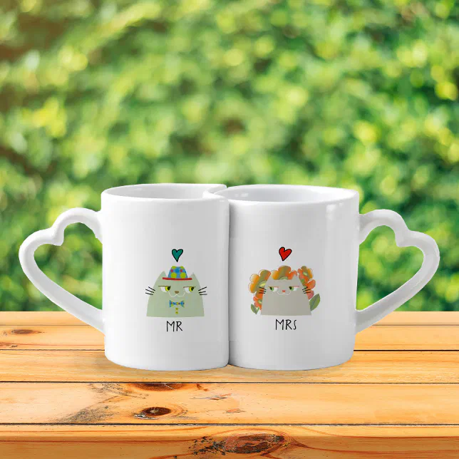 Mr and Mrs Cute Couple Coffee Mug Set | Zazzle