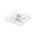 Mr and Mrs Fancy Script Acrylic Tray | Zazzle