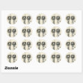 Mr. and Mrs. Ostrich Classic Round Sticker | Zazzle