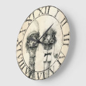 Mr. and Mrs. Ostrich Large Clock | Zazzle