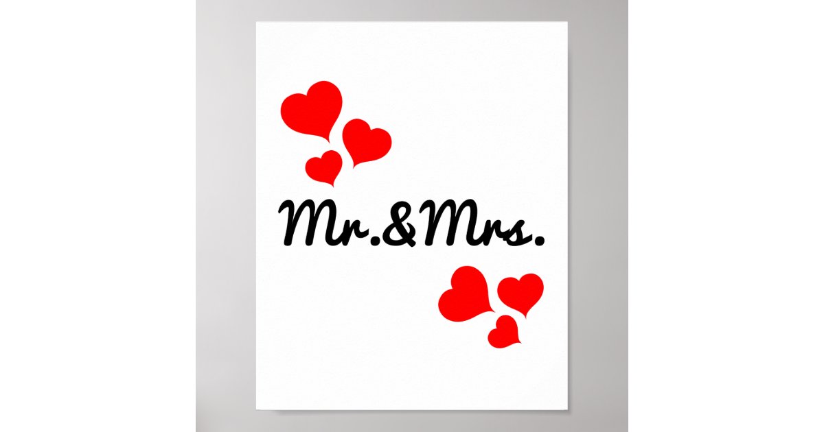 Mr and Mrs Poster | Zazzle
