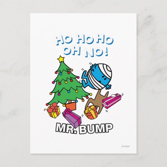 Mr. Bump Decorating A Christmas Tree Holiday Postcard | Zazzle.com