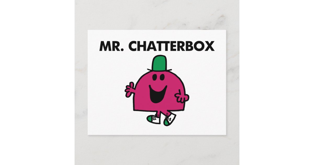 Mr. Chatterbox Waving Hello Postcard | Zazzle