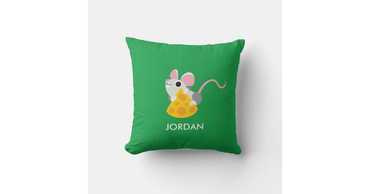 Mr. Cheeseman the Mouse Throw Pillow | Zazzle