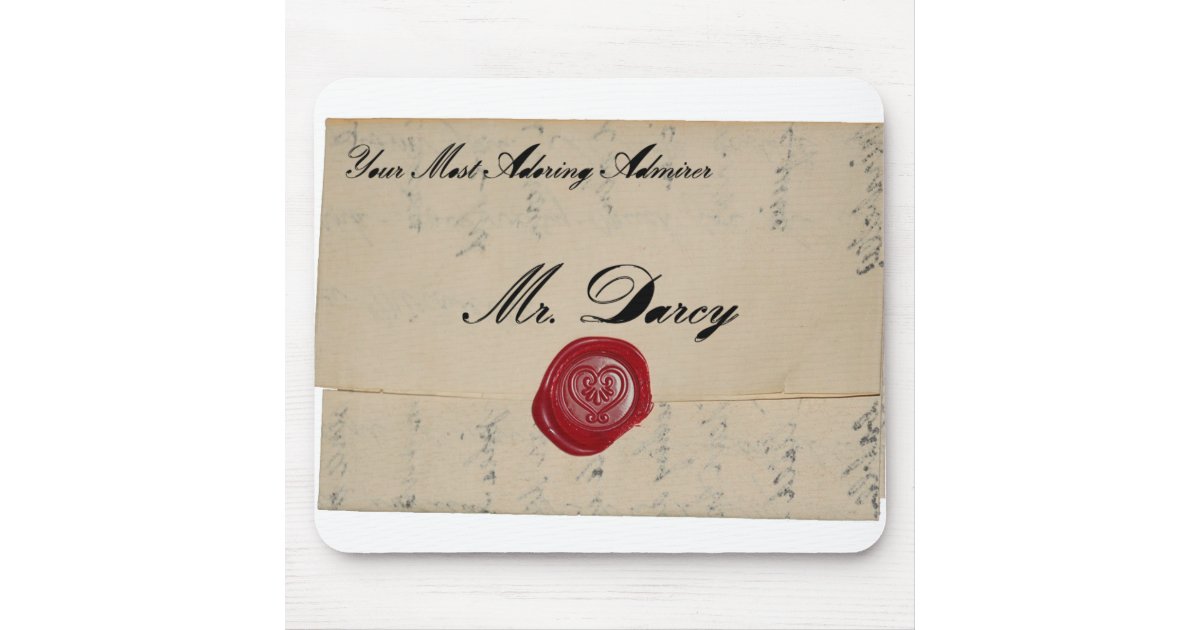 Mr Darcy Regency Love Letter Mousepad | Zazzle