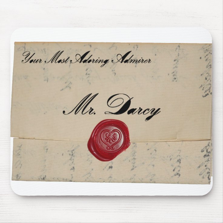 Mr Darcy Regency Love Letter Mousepad | Zazzle