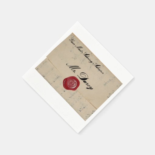Mr Darcy Regency Love Letter Paper Napkins | Zazzle