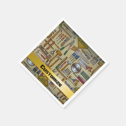 Mr. Fix It Handyman Tools Napkins | Zazzle