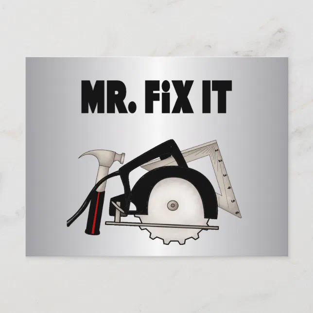 Mr Fix It Postcard | Zazzle