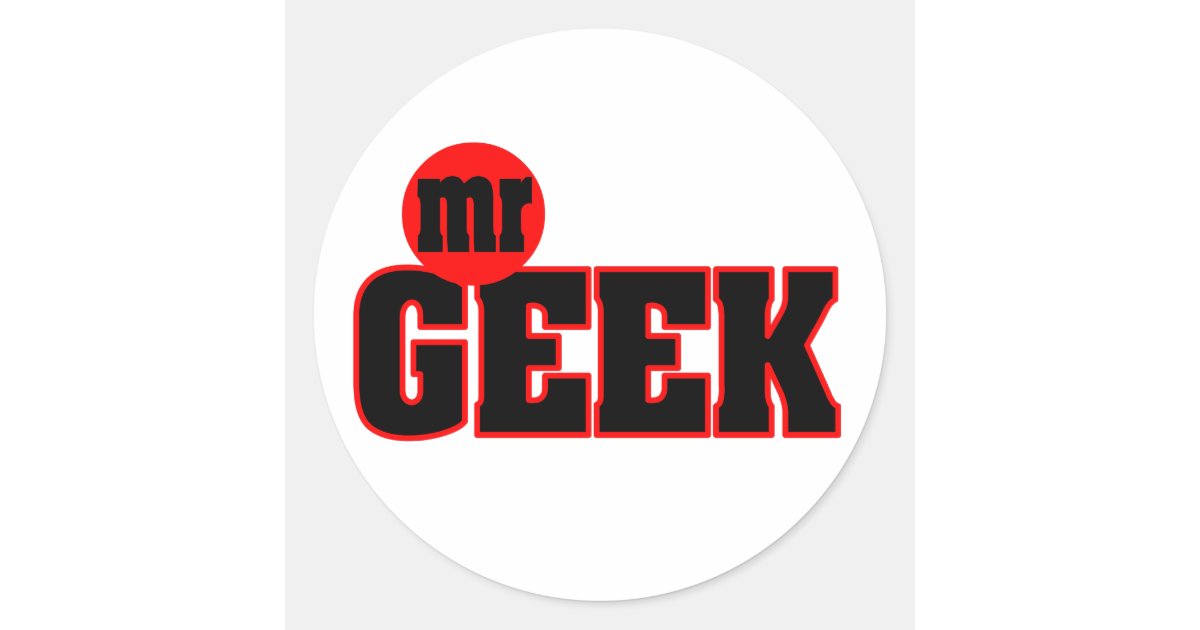 Mr Geek Sticker | Zazzle
