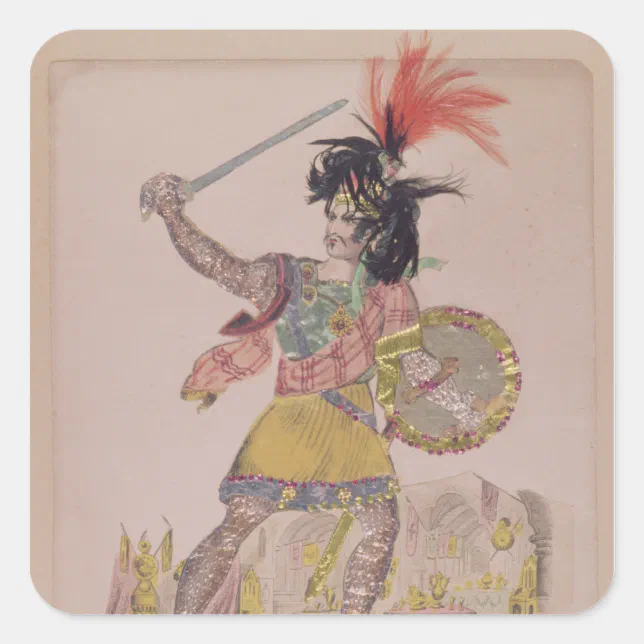 Mr. Gomersall in the role of Earl Douglas Square Sticker | Zazzle