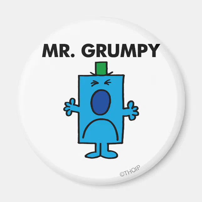 Mr. Grumpy | Frowning Face Magnet | Zazzle