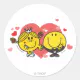 Mr. Happy & Little Miss Sunshine Wedding Classic Round Sticker | Zazzle