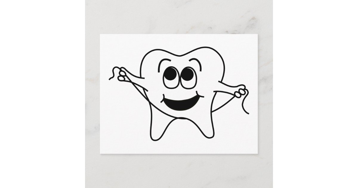 Mr. Happy Tooth Postcard | Zazzle