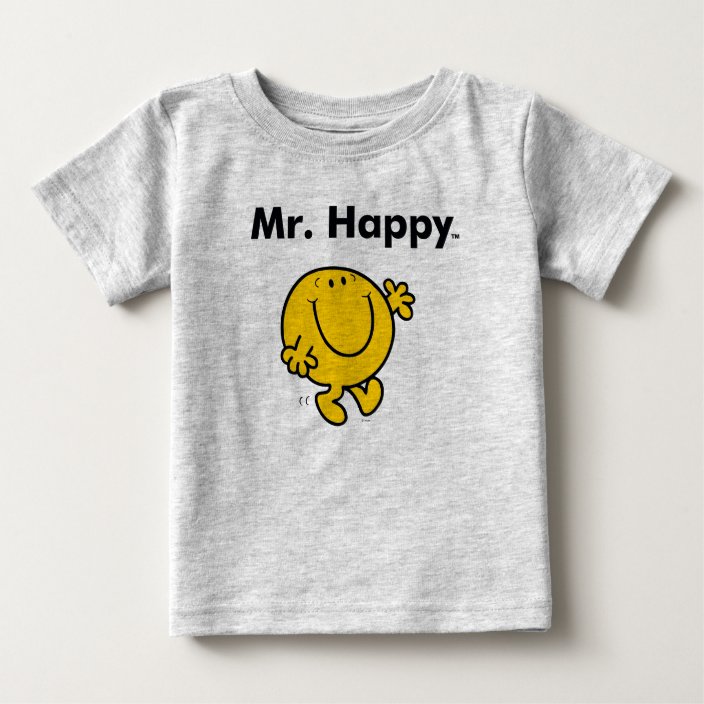 Mr. Men | Mr. Happy Is Always Happy Baby T-Shirt | Zazzle.com