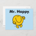 Mr. Men | Mr. Happy Is Always Happy Postcard | Zazzle