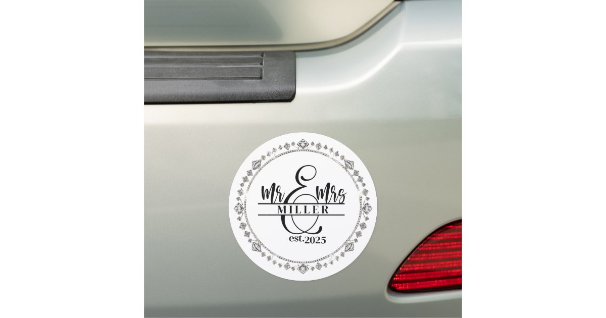 Mr. & Mrs. Car Magnet | Zazzle