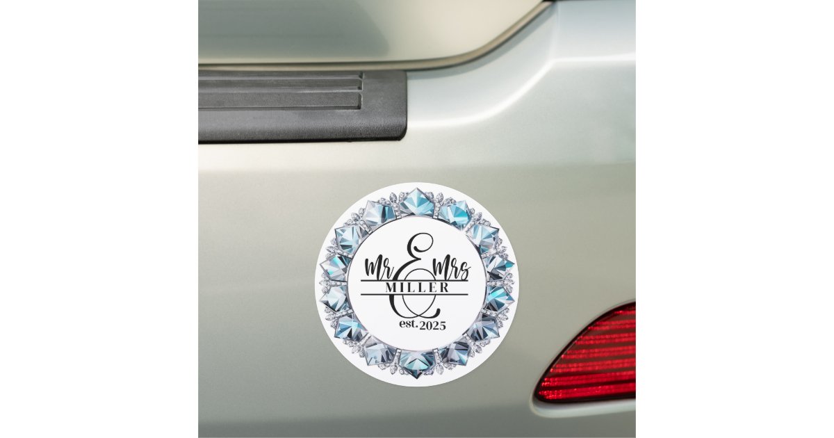 Mr. & Mrs. Car Magnet | Zazzle