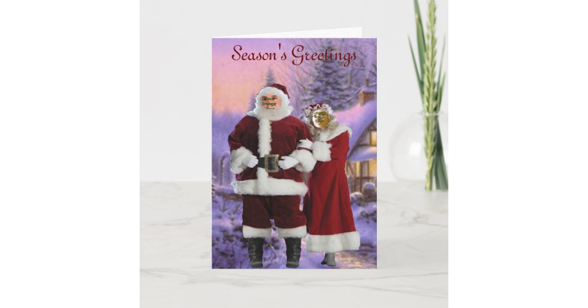 Mr And Mrs Claus Holiday Card Zazzle
