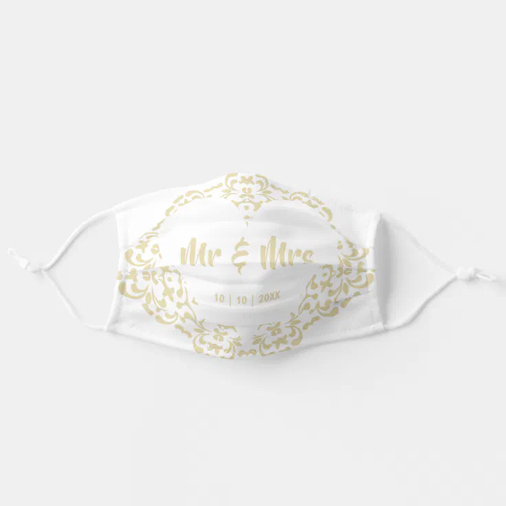 Mr & Mrs Elegant Bride And Groom Wedding Masks | Zazzle