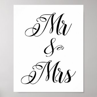 Mr & Mrs, Mister And Misses Poster | Zazzle