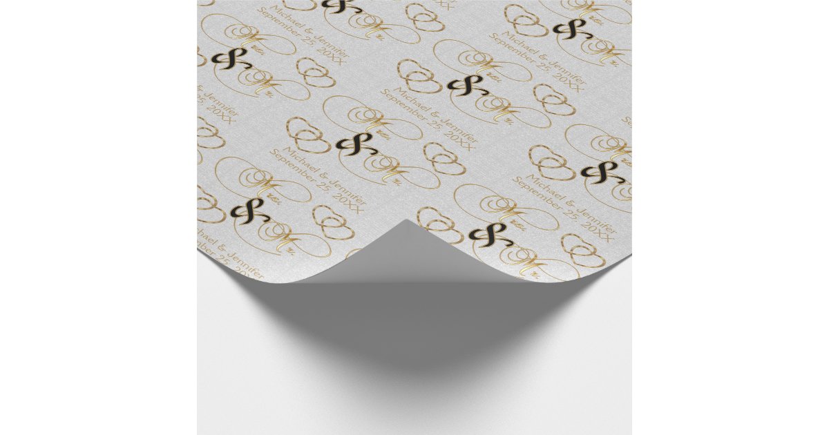 Mr & Mrs - Personalized Wrapping Paper | Zazzle