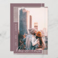 Mr & Mrs Plum Purple White Script Photo Save The Date | Zazzle