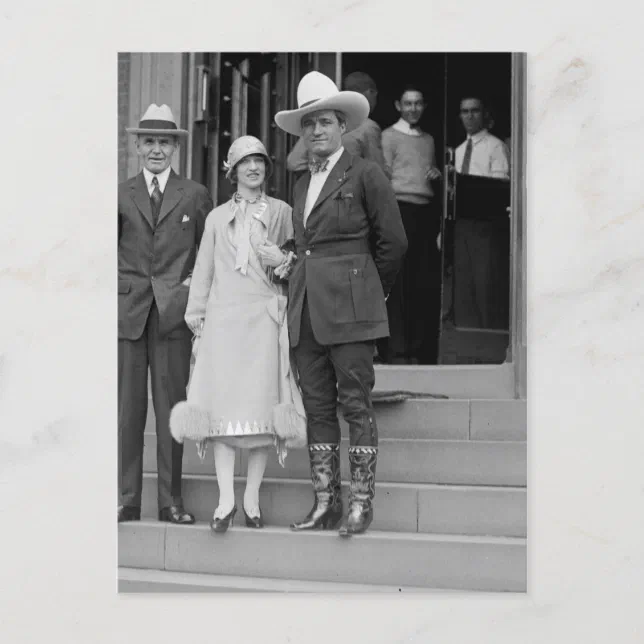 Mr. & Mrs. Tom Mix Postcard | Zazzle