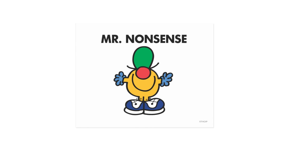 Mr. Nonsense | Funny Outfit Postcard | Zazzle.com