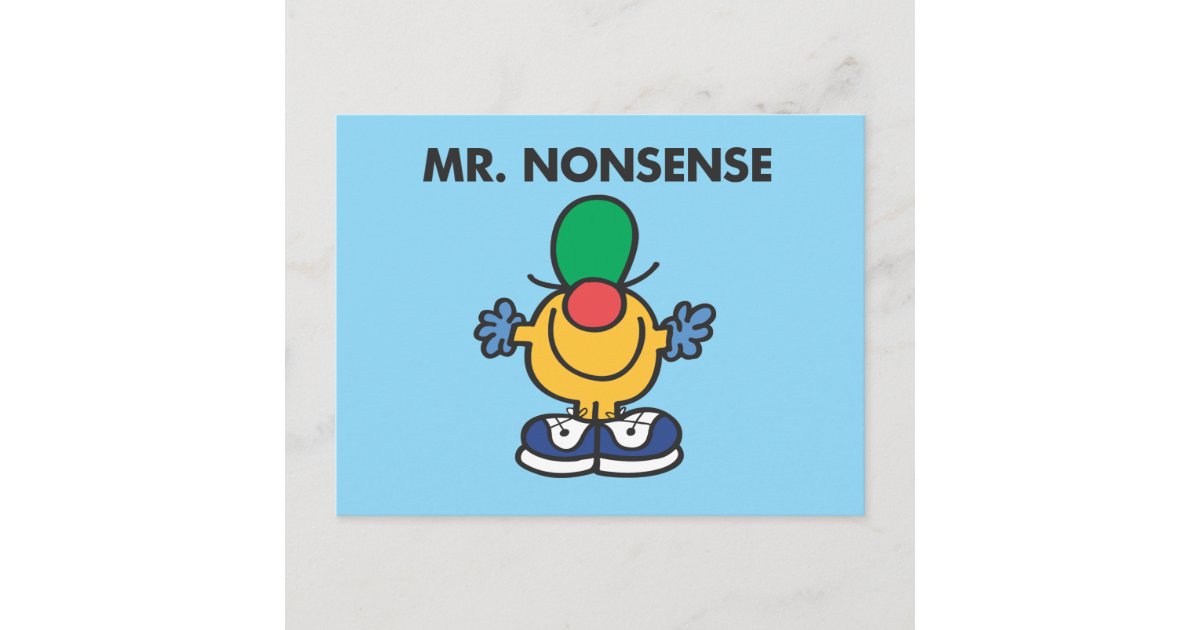 Mr. Nonsense | Funny Outfit Postcard | Zazzle