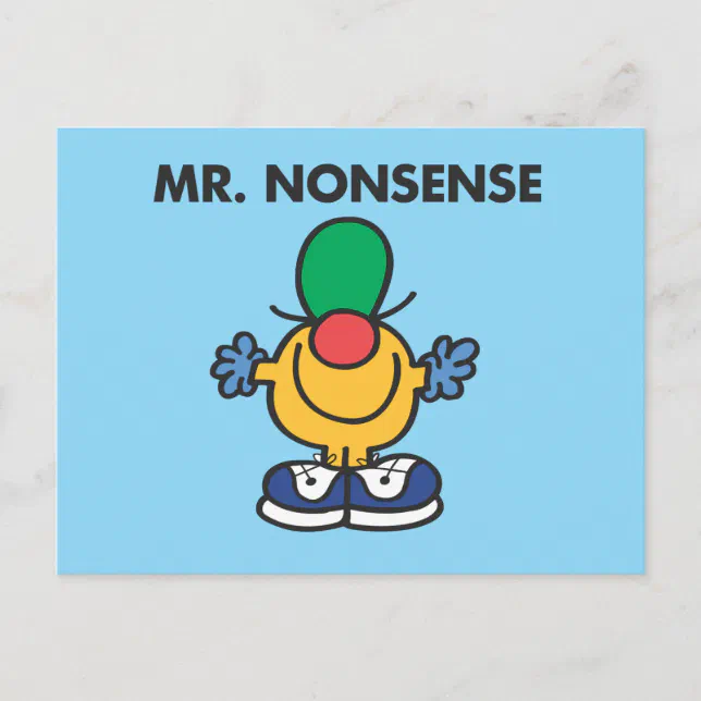 Mr. Nonsense | Funny Outfit Postcard | Zazzle