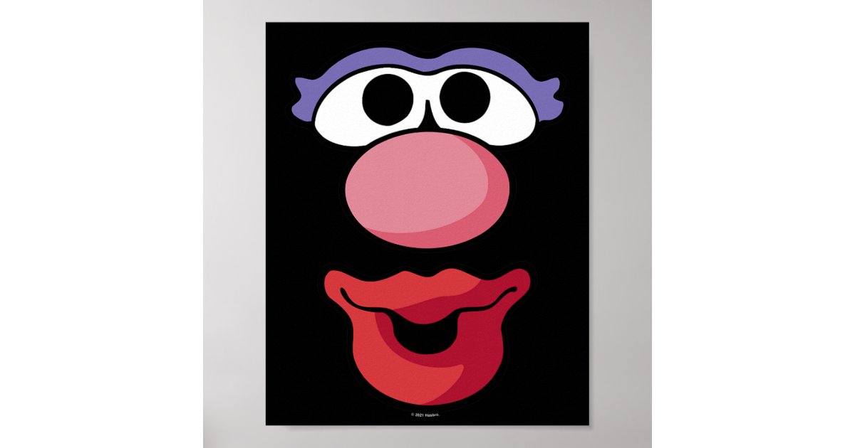 Mr. Potato Head Halloween Mrs. Potato Head Big Fac Poster | Zazzle