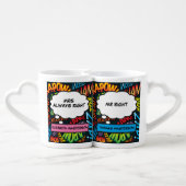 Mr Right, Mrs Always Rights Thought Bubbles Coffee Mug Set | Zazzle
