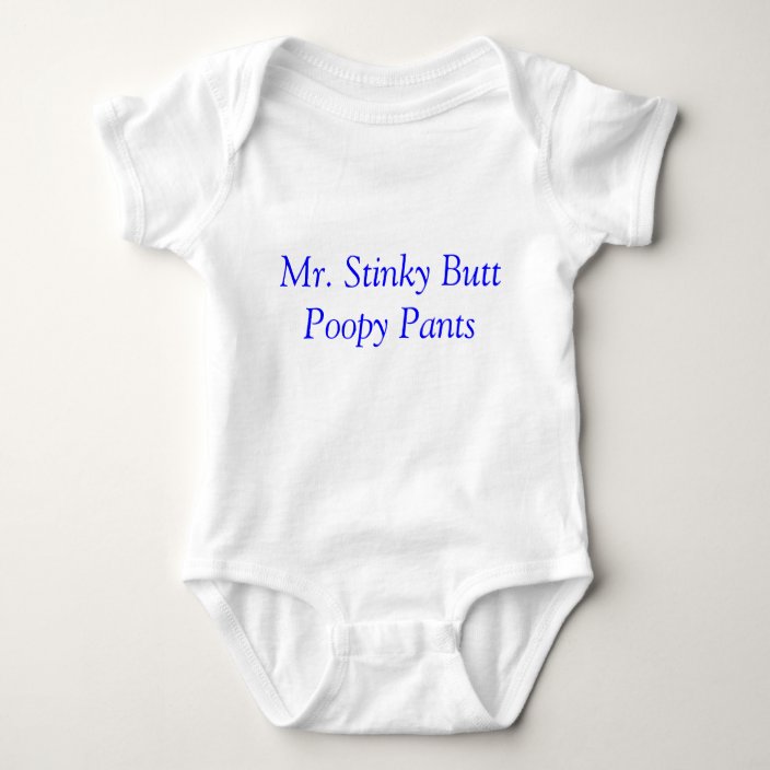 Mr Stinky butt poopy pants Baby Bodysuit | Zazzle.com