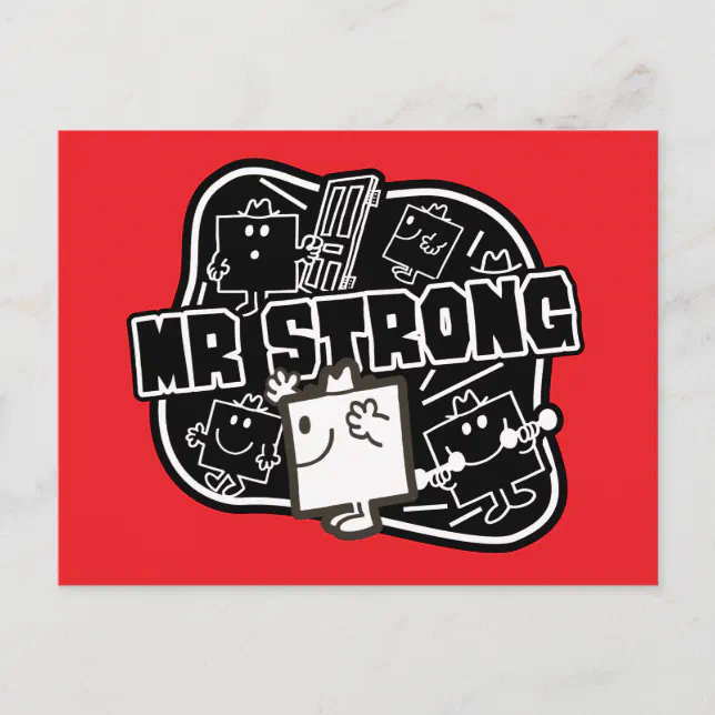 Mr. Strong | Black & White Postcard | Zazzle