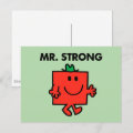Mr. Strong Waving Hello Postcard | Zazzle