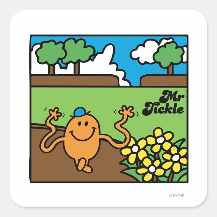 Mr. Tickle | Outdoor Fun Square Sticker | Zazzle